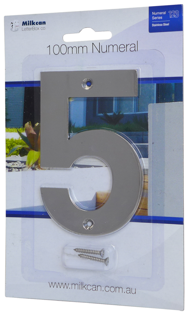 Buy Online, 100mm Screw On Stainless Steel Mailbox Numeral | DEMAK ...